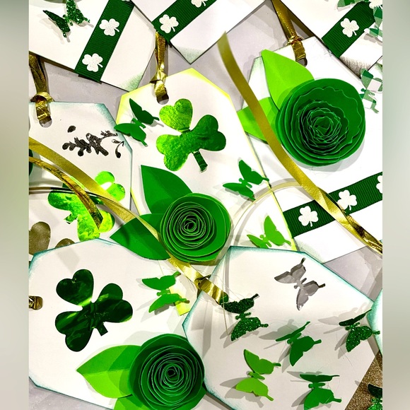 Hand Crafted | Other | 7 St Patricks Shamrock Tags | Poshmark